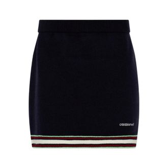 Casablanca Merino Strick Tennisrock - - Skirts - Damen - Blau - XS
