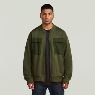 G-Star Woven Mix Sweatjacke - Gr&uuml;n - Herren