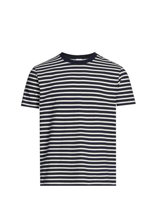 Au Printemps Paris Gestreiftes T-Shirt - Blau