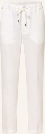 HUGO BOSS Hose Kane Extra Slim Fit Mit Leinen weiss
