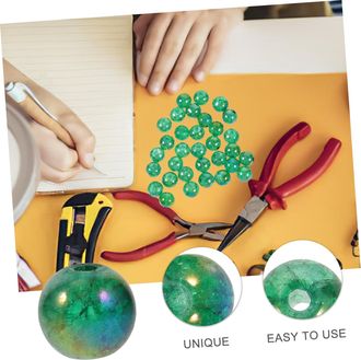 Cabilock 50 Stück Glasperlen Dekorative Glassteine für Aquarium Fischbecken Pflanzendekoration Transparente DIY Glasperlen für Vasen Blumentöpfe und Wasserpfla