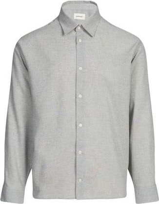 Saison 1865 Chemise droite boutonn&eacute;e unie