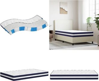 vidaXL Matratze Taschenfederkern Mittelfest 100x200 cm - Taschenfederkernmatratze - Matratze - Doppelbettmatratze - Federkernmatratze - Mittelfeste Matratze