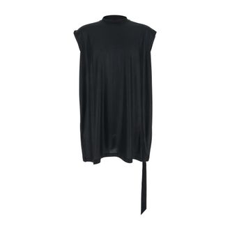 Rick Owens &Auml;rmelloses T-Shirt mit Rundhalsausschnitt - - Tops - Herren - Schwarzk - M