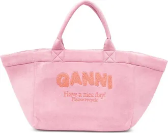Ganni Femme, Sacs, Rose, Taille: ONE Size Sac Cabas XXL R&eacute;versible