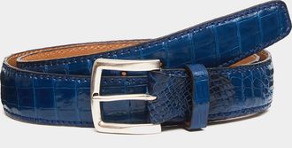 Reptiles House Egeo - Krokodilschwanzgürtel - Navy Blau