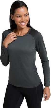 Mountain Warehouse Haut IsoCool Dynamic pour femmes - T-shirt confortable, manches longues, léger, séchage rapide, respirant - Pour les voyages, le jogging, la gym Kaki 