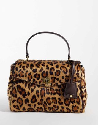 Ralph Lauren Umh&auml;ngetasche mit Leopardenmuster-Neutral