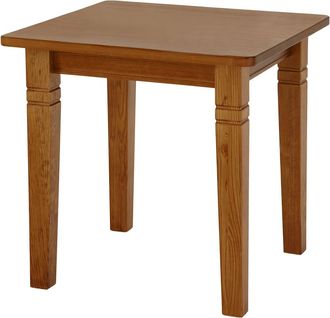 Maison Belfort home24 Esstisch I 78 x 78 x 78cm ohne Funktion Braun/Kiefer Bernstein