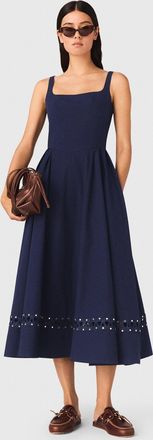 Maje Ausgestelltes Midikleid - Marineblau - Maje