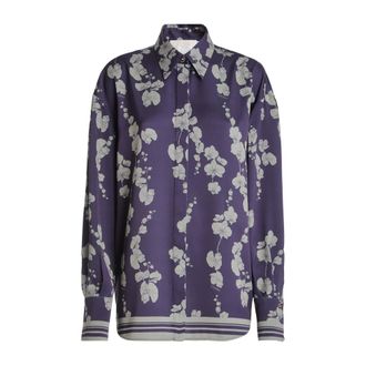 Genny Bluse mit Blumenprint - - Blouses & Shirts - Damen - Blau - S