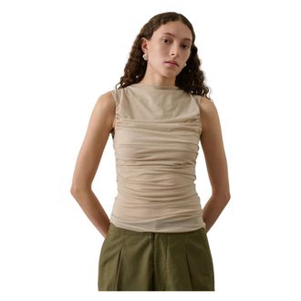 SOEUR Soeur, Femme, Tops, Beige, Taille: 40 FR Irina Draped Cotton Top