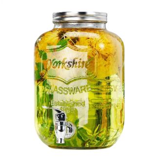 Generico Getränkespender - Auslaufsicherer Getränkespender | Getränkespender für den Kühlschrank | Wasserspender aus Glas mit Zapfen | Wasserspender für | B