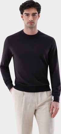 van Laack Rundhalspullover mit Baumwolle und Seide