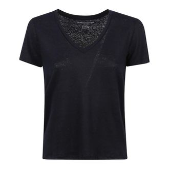 Majestic Filatures T-Shirt mit Rundhalsausschnitt - - Tops - Damen - Blau - M