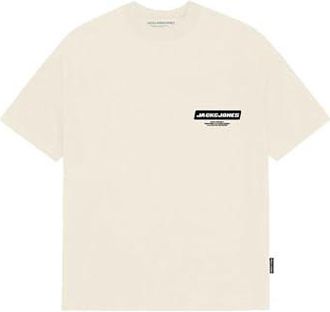 Jack & Jones T-Shirt Jcolido Chest SS Crew Neck FST pour Homme, Sweet Corn, L