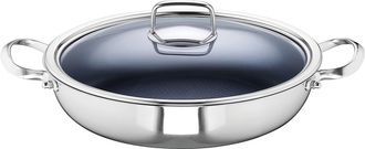 Schulte Ufer beschichtete Schmorpfanne Romana i aus Edelstahl mit Einer Größe von 28cm, 6869-957-28 i, Silber