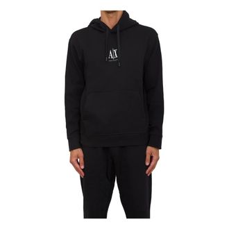 A|X Armani Exchange Schwarzer Sweatshirt Baumwolle Polyester Elasthan - - Sweatshirts & Hoodies - Herren - Schwarzk - L