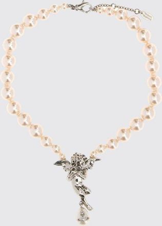 Vivienne Westwood Armband aus versilbertem Messing mit Perlen und Orb-Anh&auml;nger