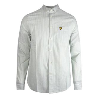 Lyle & Scott Seersucker Strike Langarm-Grunhemd