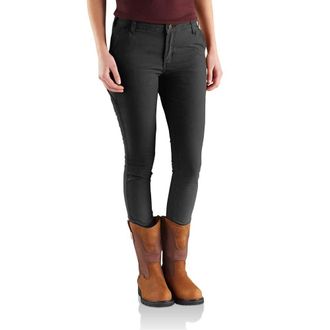 Carhartt Work in Progress Damen Slim-fit Crawford Trousers Work Utility Pants, Schwarz, 12W/REG EU