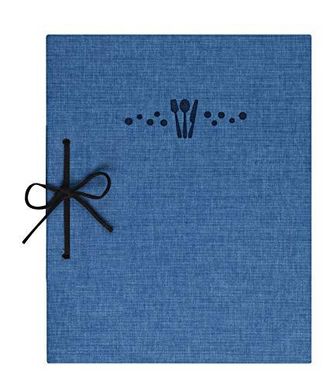 Lacor 28393 Cu Kordel Marisa Collection 28393-Menühalter hergestellt gebunden mit Lederkordel, thermoversiegelt in Blau, 19 x 23,5 cm (A5), telflex