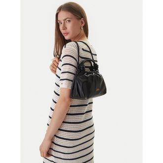 Tommy Hilfiger Handtasche Tommy Hilfiger Th Soft Leather Med Crossover AW0AW18369 Schwarz