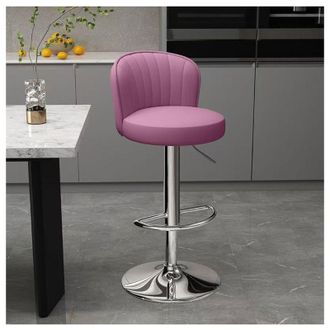 Generic Verstellbare Drehhocker, 2Er-Set, Moderne Barhocker mit Hoher R&uuml;ckenlehne Aus Leder, 60-80 cm Hoch, Ideal f&uuml;r K&uuml;cheninsel, Bar Oder Esszimmer