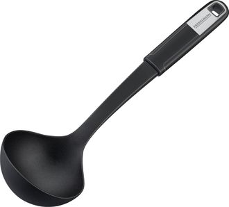 Fackelmann Fackelmann Schöpflöffel 31 cm SENSE, Suppenkelle mit Funktionsteil aus Kunststoff, rutschfester Soft-Touch-Griff, für beschichtete Pfannen und Töpfe (