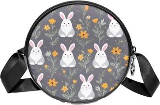 Generic Petit sac &agrave; bandouli&egrave;re circulaire pour femme, petit sac &agrave; bandouli&egrave;re avec fermeture &eacute;clair, bretelles r&eacute;glables, sac &agrave; main rond d&eacute;contract&eacute; pour fe