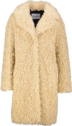 STAND Damen Teddymantel CAMILLE COCOON COAT