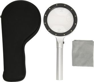 Brrnoo 5X-10X LED Handlupe mit 2 Helligkeitsstufen, Lupe mit Licht f&uuml;r Lesen und Craft, Taschenlupe f&uuml;r Outdoor und Feinschrift