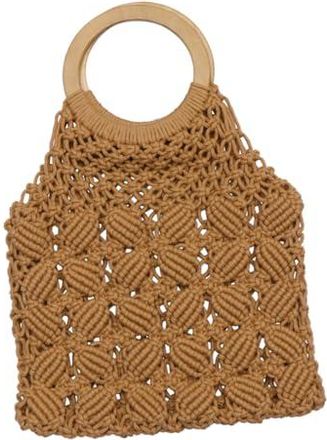 BESPORTBLE Sac Fourre-tout Corde de Coton Tiss&eacute; Main pour Femme Sac de Plage L&eacute;ger Couleur Camel &Eacute;l&eacute;gant et Pratique pour Usage Quotidien