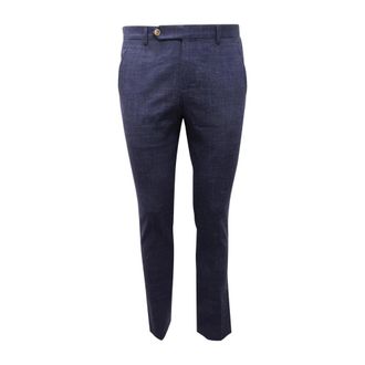 Entre Amis Woll/Leinen Hose- Hergestellt in Italien - - Trousers - Herren - Blau - W30