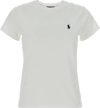 Polo Ralph Lauren Femme, Tops, Blanc, Taille: 42 FR Classic-Fit Cotton Jersey T-Shirt