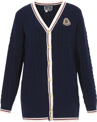 Dreimaster Dreimaster Strickjacke Frauen Marineblau Offwhite Weinrot