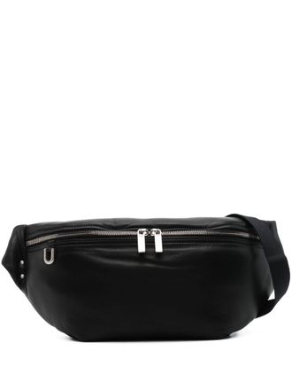 Rick Owens sac banane Geo Bumbag en cuir - Noir