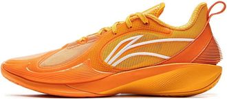 Li-Ning Herren Basketballschuh Verschleißfest Stabile Mode Sportschuhe Shining 2V2 Orange/Gelb EU 46 1/3