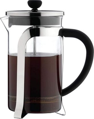 Caf&eacute; Ol&eacute; Caf&eacute; Ole Ol&eacute; Grunwerg MODE Kaffeebereiter aus Glas - 800 ML, 6 Mokkatassen / Demitasse KM-08C Chrom 32W / 36L