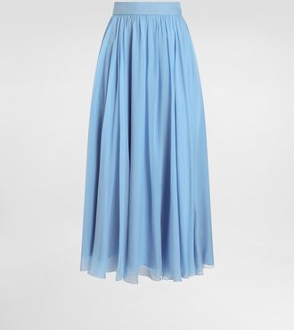 Dolce & Gabbana Chiffon Circle Skirt - Frau Collection Azure 38