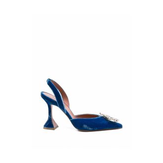 Amina Muaddi Begum Sling 95 - Femme - Chaussures - Bleu - Taille: 38 1/2 EU