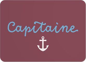 Fabulous Platzset mit Unterseite aus Kork, Rot, Kapitän, Damen, Marineblau, Meer, Wasser, groß, 39,5 x 28,5 cm