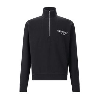 Dsquared2 Homme, Sweatshirts et sweats &agrave; capuche, Noir, Taille: 2XL Zip-throughs