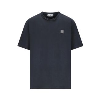Stone Island Homme, Tops, Bleu, Taille: 2XL T-shirt