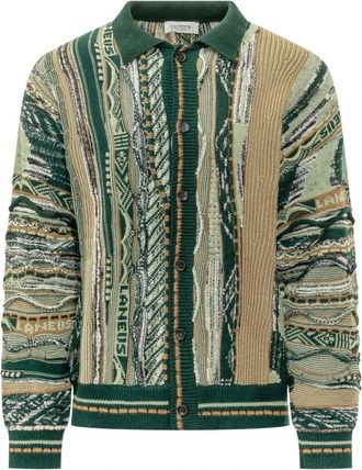 Laneus Gestricktes Hemd - - Knitwear - Herren - Gr&uuml;n - S