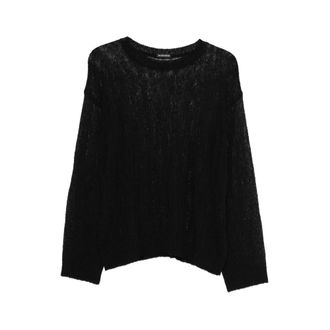 Ann Demeulemeester Homme, Pulls, Noir, Taille: M Joas Comfort Crew Neck Sweater