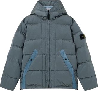 Stone Island Homme, Vestes, Gris, Taille: M Veste en duvet Nylon Metal en Econyl