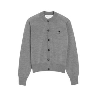 Ami Femme, Pulls, Gris, Taille: 38 FR ADC Cardigan