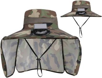 Generico Chapeau de ventilateur solaire - Casquette de Baseball Refroidissement &agrave; &eacute;nergie solaire | Chapeau pour Camionball de Baseball | Chapeau Snapback Rand