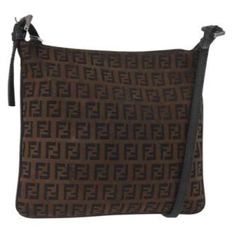 Fendi Sac bandouli&egrave;re en toile Pre-owned - Femme - Pre-owned - Brun - Taille: ONE Size
